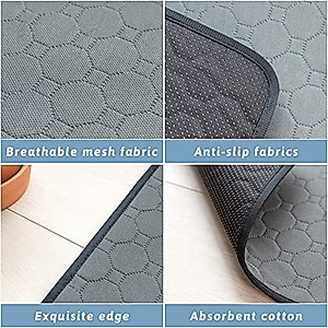 kathson Washable Guinea Pig Playpen Liners Hamster Hexagon Reusable Super Absorbent Playpen Pad Waterproof Fleece Pee Pads for Rabbit Guinea Pig and Small Animals (20.9 in Each Side)