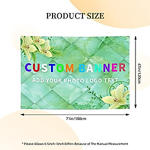 Custom Banners and Signs for Outdoor 6'x4' Customize Personalized Photo Text Background Banner Printing Decoration Backdrop for Birthday Party Business Graduation Wedding Event