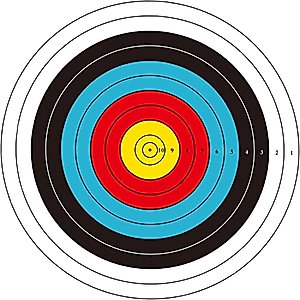 35pcs Standard Archery Target Paper, 40cm 10 Ring Target Face for Indoor 18m Recurve, Barebow, Compound Bow Competition or Practice