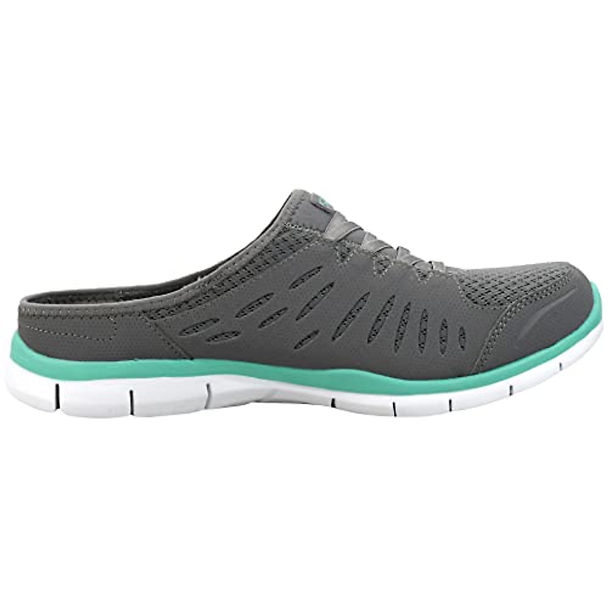 Skechers Sport Women's Gratis-No Limits Slip-On Mule Sneaker, Grey Mint, Grey Mint, 9 M US