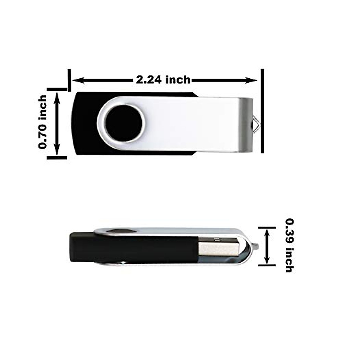 MECHEER Flash Drive 64GB USB Flash Drives 5 Pack USB 2.0 Thumb Drive Jump Drive Pen Drive Bulk Memory Sticks Zip Drives Swivel Design Yellow/Red/Blue/Green/Black (5 Pcs Mixed Color)