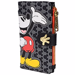 Loungefly Disney Mickey Mouse Faux Leather Wallet Snap Flap Clutch