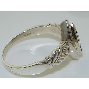 925 Sterling Silver Real Genuine Amethyst Womens Band Ring - Size 7