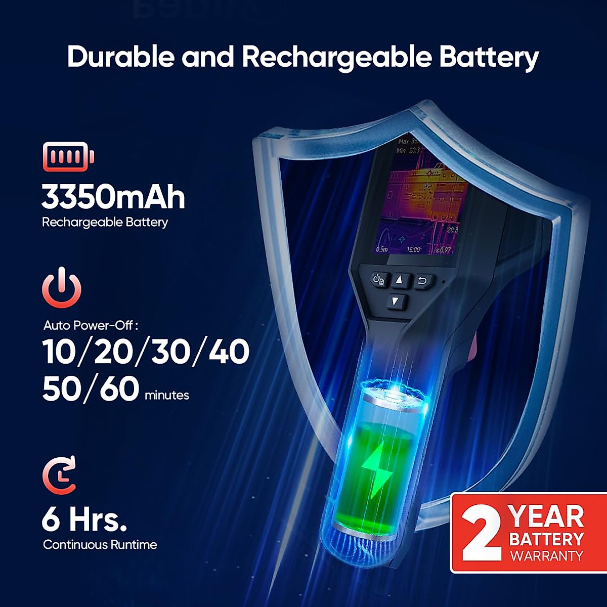 HIKMICRO B10 Thermal Camera 256 x 192 IR Resolution with 2MP Visual Camera, Thermal Imaging Camera for Home Inspection, 25 Hz Refresh Rate, Thermal Scanner with 3.2" LCD Screen, IP54, -4°F~1022°F