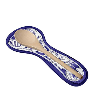 SPOON RESTS LARGE SET OF 2 TALAVERA MEXICAN CERAMIC BLUE &amp; WHITE FOR STOVE TOP TABLE TOP