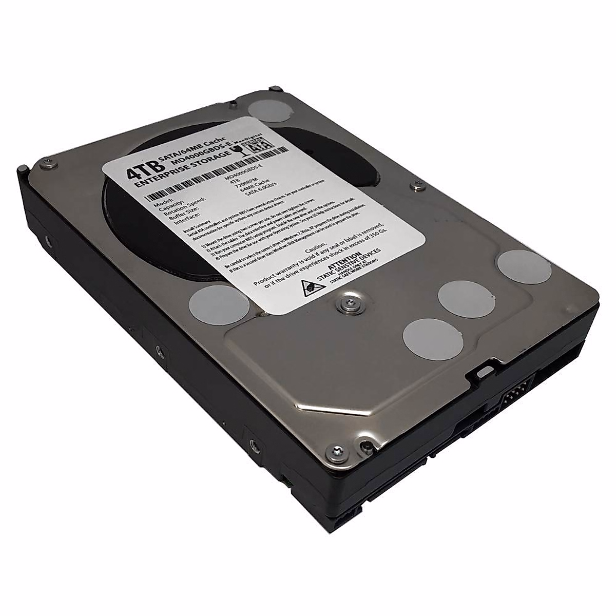 MaxDigital 4TB 7200RPM 64MB Cache SATA 6.0Gb/s (Enterprise Storage) 3.5inch Internal Hard Drive (Renewed)