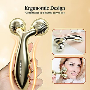 Face Massager Roller Facial Roller Contouring Massager for Face Lift, Reduce Puffiness, Skin Tightening & Collagen Production, Clear Toxins