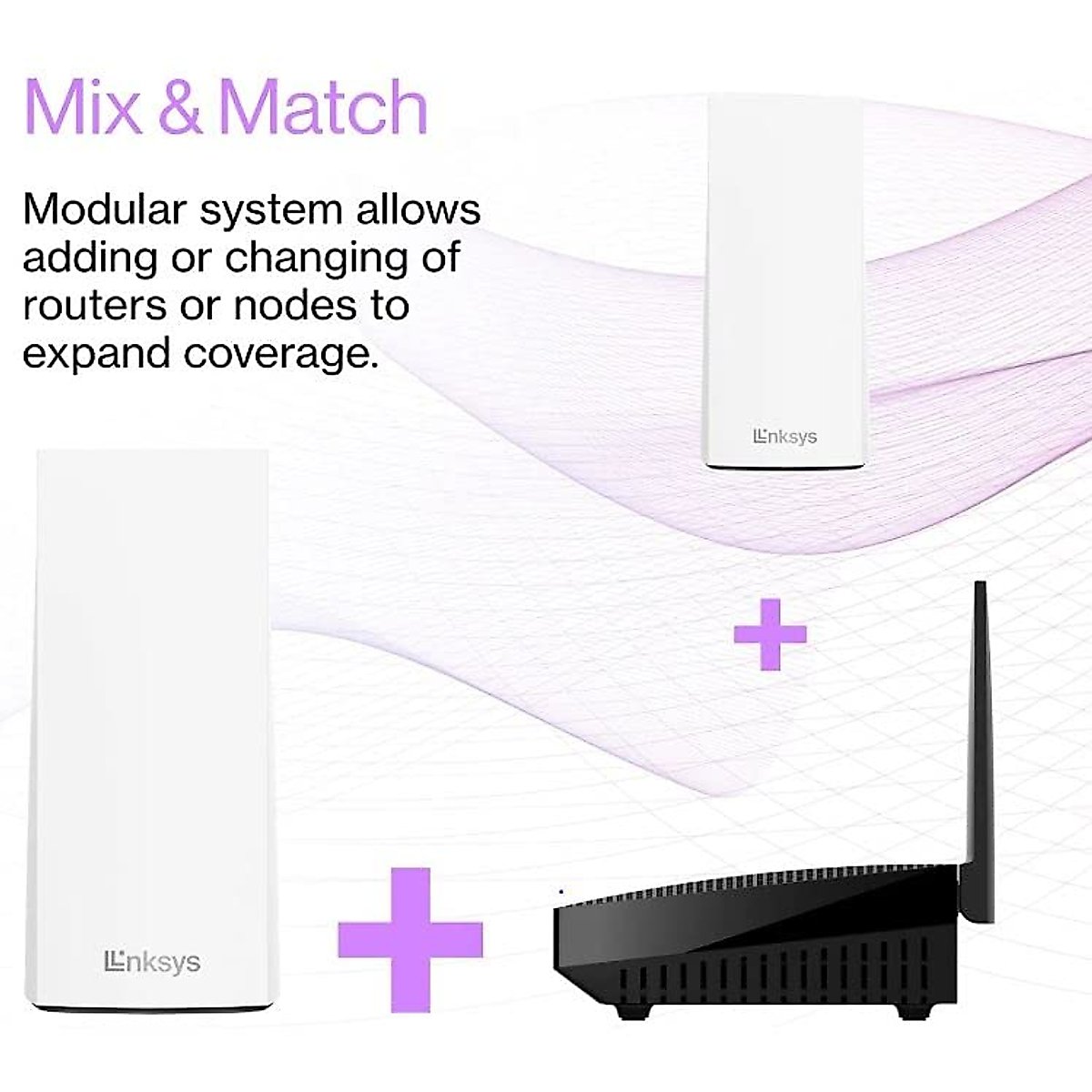 Linksys MX8000 Velop Mesh WiFi 6 System, Router Replacement Tri-Band Wireless Network for Whole Home Coverage, 5,400 Sq. ft Coverage, 80+ Devices, Speeds up to (AX4000) 4.2Gbps- 2PK