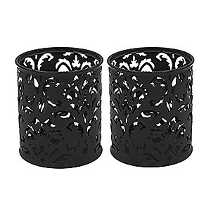 EasyPAG 2 Pack Pen Holder Desk Organizer Pen Pencil Cup Marker Holder Makeup Brush Holders,Black