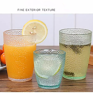 Komost 12oz Plastic Tumblers Set of 2, Reusable & Shatterproof Drinking Glasses for Daily Toothbrushing & Bathroom Use