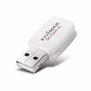 Edimax Wi-Fi 4 802.11n Mini USB Adapter, Works with Raspberry Pi, Wireless N300 Dongle, 300Mbps throughput, Auto-Power Adjustment for energy saving, Win 10 Plug-n-Play, Mac OS, Linux, EW-7722UTn V2