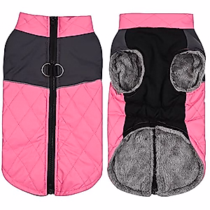 HonpraD Pet Clothes for Small Dogs Girls Dress Reflective Waterproof Pet Coat Winter Warm Dog Coat for Small Medium Large Dog