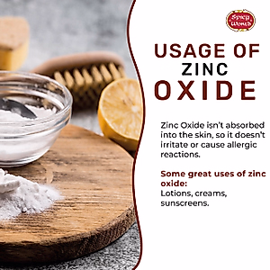 Spicy World Zinc Oxide 1 Pound Bag - NON NANO Uncoated - 100% Pure Pharmaceutical Grade - Perfect for Sunscreen, Lotions, Creams