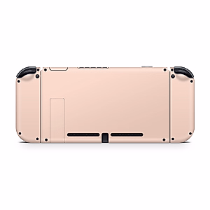 Tacky Design Classic Solid Colors Skin Compatible with Nintendo Switch Skin Wrap Cover, Peach Skin for Nintendo Switch Stickers, Premium Vinyl 3M Full Wrap Decal (Peach)