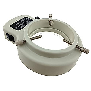 QAREQU 144 LED Ring Light Adjustable Illuminator for HDMI Camera Microscope Brightness, 2.48 inch Mounting Diameter