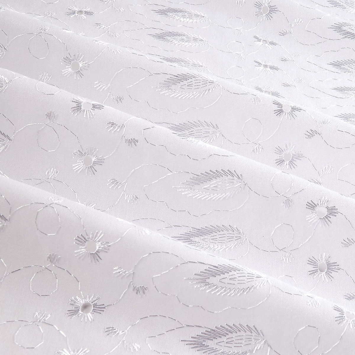 Fancy Allover Eyelet White, Fabric by the Yard