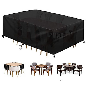 Zhadongli Art Waterproof Outdoor Sofa Cover, 91""Lx71""Wx30""H Patio Furniture Covers Waterproof Outdoor Couch Cover, Lawn Furniture Covers, Black