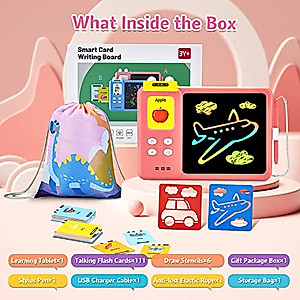 Learning Toys Gifts for Toddlers Girls 3 4 5 6 Year Olds, Talking Flash Cards Writing Tablet 222 Sight Words, Speech Therapy Sensory Autism Toys Educational LCD Drawing Doodle Board