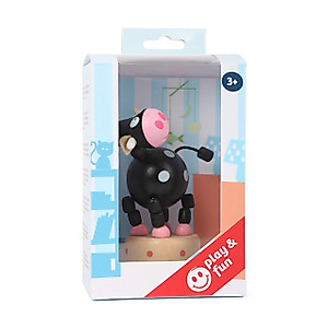 small foot wooden toys Cute Dancing Cow Toy Designed for Children Ages 3+, Multi