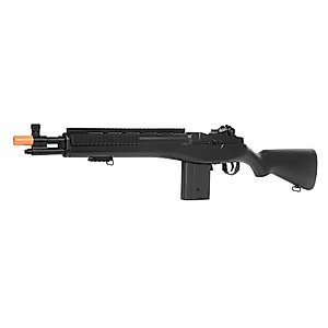 Golden Ball & DE Airsoft M14 Carbine RIS Fully Automatic Electric AEG Rifle w/Rail System (Battery & Charger Included)
