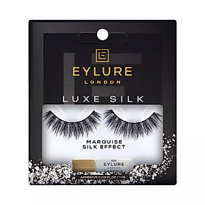 Eylure Luxe Silk Marquise Reusable Eyelashes, Adhesive Included, 1 Pair
