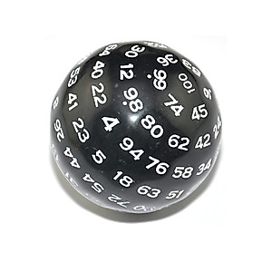 Smartdealspro 100 Sided Polyhedral Dice D100 with Pouch for DND MTG RPG Table Game (White)