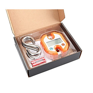 Klau Portable Digital Scale 150 kg / 300 lb Heavy Duty Crane Scale Hanging Scales LCD Display with Backlight for Home Farm Hunting Outdoor Orange