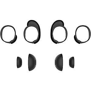 Bose QuietComfort Ultra True Wireless Bluetooth Adjustable Noise Cancelling Earbuds, Spatial Audio, Up to 6 Hours of Play Time, Black Bundle with Alternate Sizing Kit