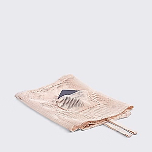 Kitsch XL Exfoliating Body Scrubber - Shower Scrubber for Body with Built in Pocket | Recycled Nylon Exfoliating Washcloth | Body Scrubbers for Use in Shower | Extra Long Bath Scrubber, 1 pc (Blush)