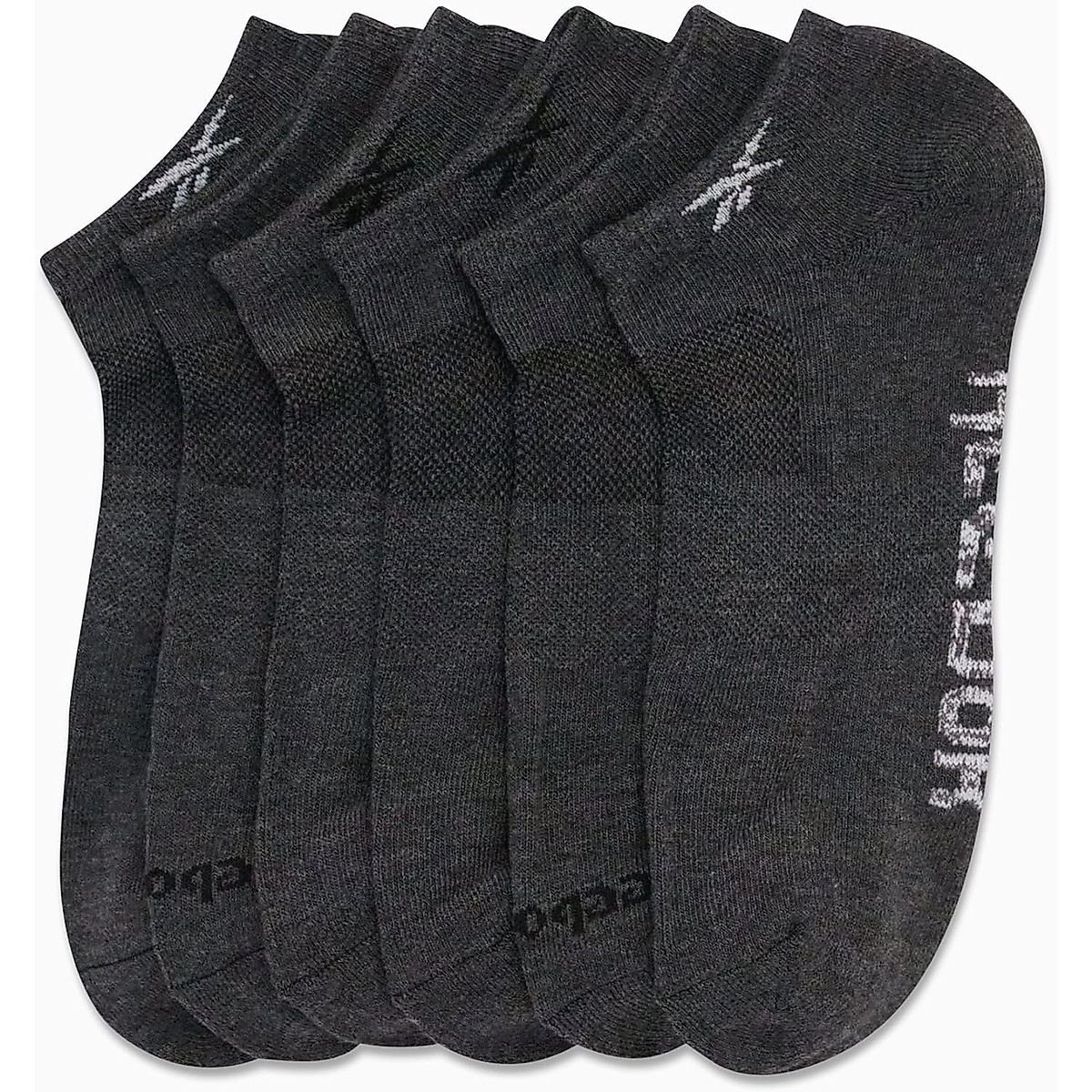 Reebok Men’s Low Cut Socks – 6 Pack Basic Cushion Low Cut No Show Socks for Men - Men's Athletic Socks (Size: 6-12.5), Size 6-12.5, All Grey