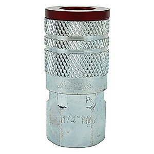 Milton 715MC ColorFit Couplers, M-style Red, 1/4" NPT Female, Box of 10