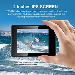 Waterproof 4K Action Camera Underwater 131FT, 4K 30FPS 16MP WiFi Ultra HD Video Camera for Vlogging Recording, Anti-shake Digital Sports Camera for Photography, Remote Control 4xZoom,170°Wide Angle