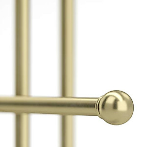 Umbra Trigem Hanging Jewelry Organizer Tiered Tabletop Countertop Free Standing Necklace Holder Display, 3, Brass/White