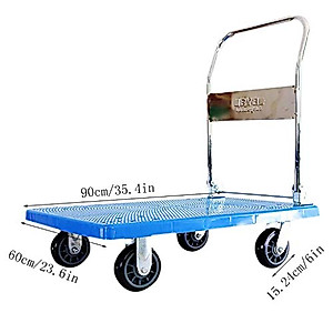 Generic Carts,Platform Trucks,Warehouse Office Garden Garage Workshop Folding Heavy Duty Flat Bed Transport Carthome Hand Trolley/a