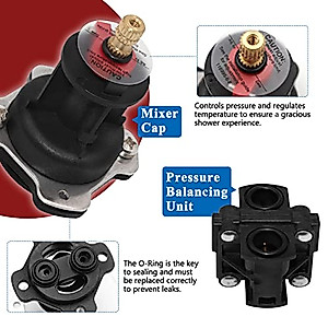 GP76851 Mixer Cap and Pressure Balancing Unit (Shower) Parts Cartridge Compatible with Kohler, Replacement for Rite-Temp and 1/2" Shower Valve GP500520 and GP77759 Parts After Market Replacement