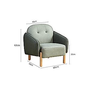 SJYDQ Nordic Creative and Comfortable/Environmentally Friendly Solid Wood Foot Living Room Reading Sofa