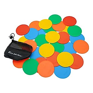 Eco Walker 4inch Mini Floor Spot Markers for Classroom Preschool and Kindergarten (Set of 30pcs)