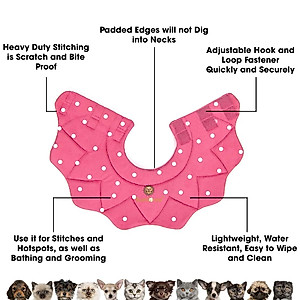 SunGrow Cat Cone Collar Soft Washable, Cat Recovery E Collar Sleep Cone After Surgery to Stop Licking, Pet Cone of Shame Alternatives, Scratch & Bite Proof Grooming Soft Cone for Easy Nail Cutting