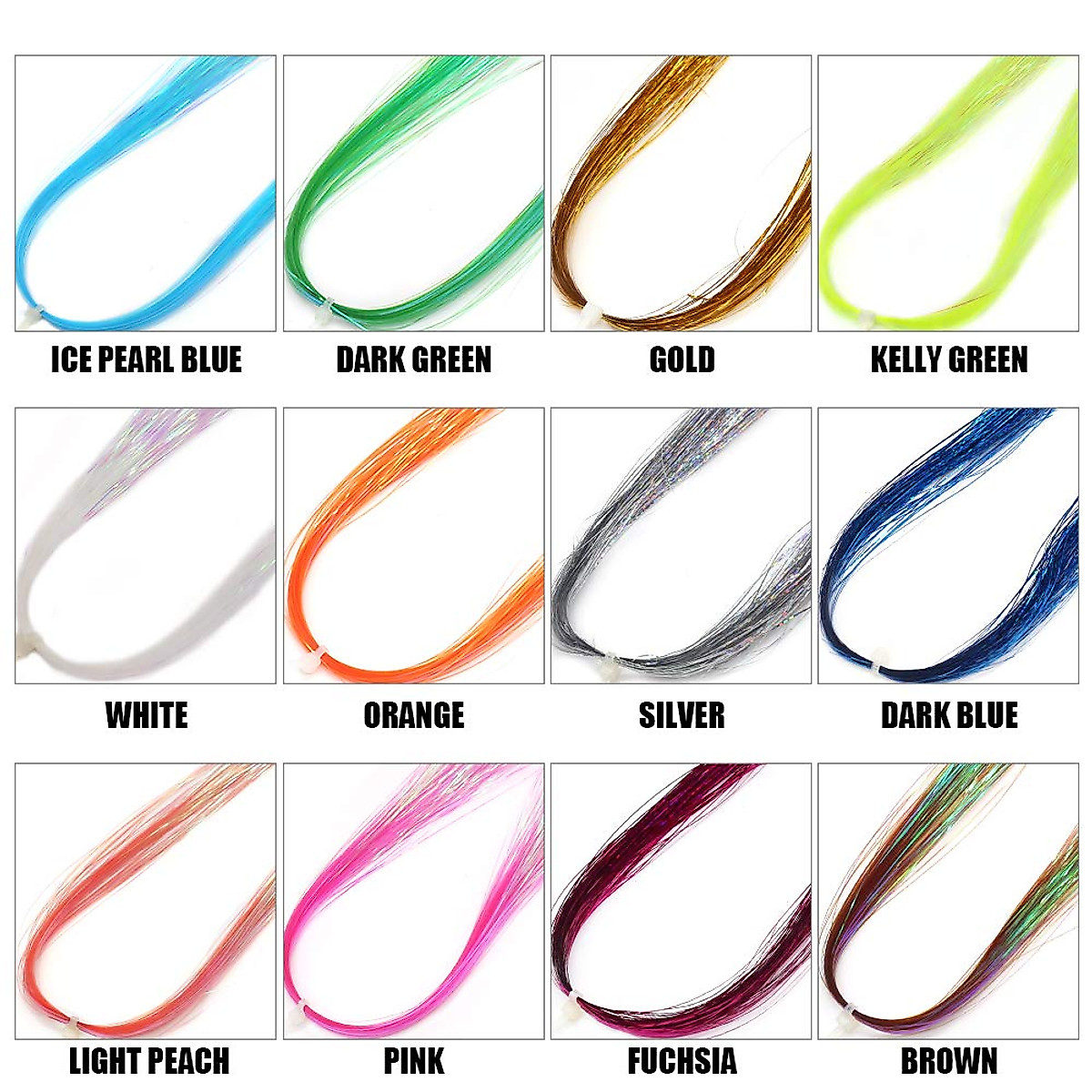 Fly Tying Materials 12 Colors Krystal Flash Ripple Flashabou Flies Fishing Lure Making Supplie