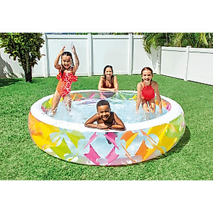 INTEX 56494EP Swim Center Inflatable Pinwheel Pool: 222 Gallon Capacity – 90" x 22"