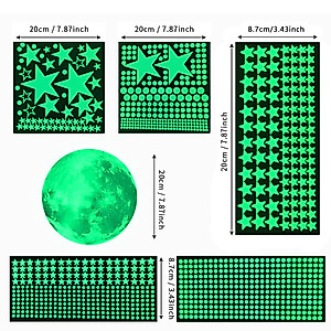 Glow in The Dark Stars for Ceiling,Star Decorations for Bedroom,Kids Boys Girls Room Decor,Wall Stickers for Bedroom,Play Room,Living Room,Wall Decorations,Baby Room Decor,Best Birthday Gift