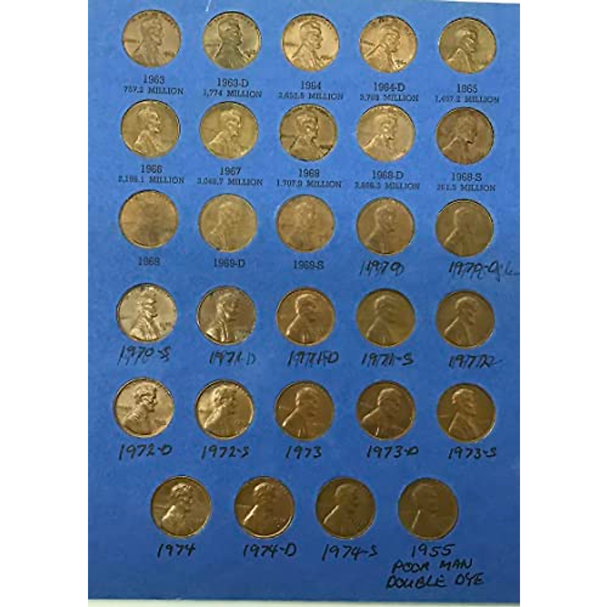 Complete Lincoln Wheat Penny Cent Collection Album 1941 - 1958 P D S Set