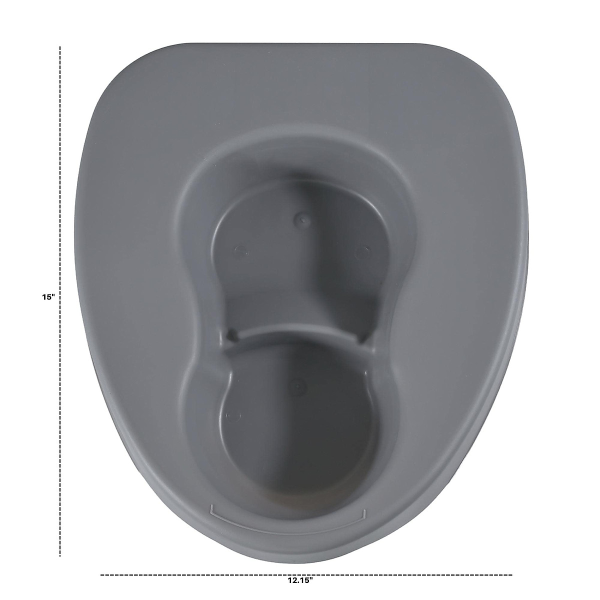 Heavy Duty Large Bariatric Bedpan – Wide Smooth Portable Contoured Stackable Bed Pan – - for Bed-Bound/Bedridden Patient. for Women and Men -15 Inches Long by 13 Inches Wide - Weight Capacity 450 lb