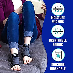 Bitly Plantar Fasciitis Socks for Women & Men - Best Foot & Ankle Compression Sleeve, Brace for Everyday Use - Provides Arch Support & Heel Pain Relief (Gray, X-Large)