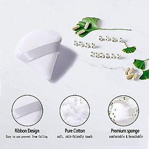 12 Pieces Triangle Powder Puff Soft Makeup Puff for Face Loose Powder Cosmetic Foundation Sponge Wet Dry Makeup Tool Black/White