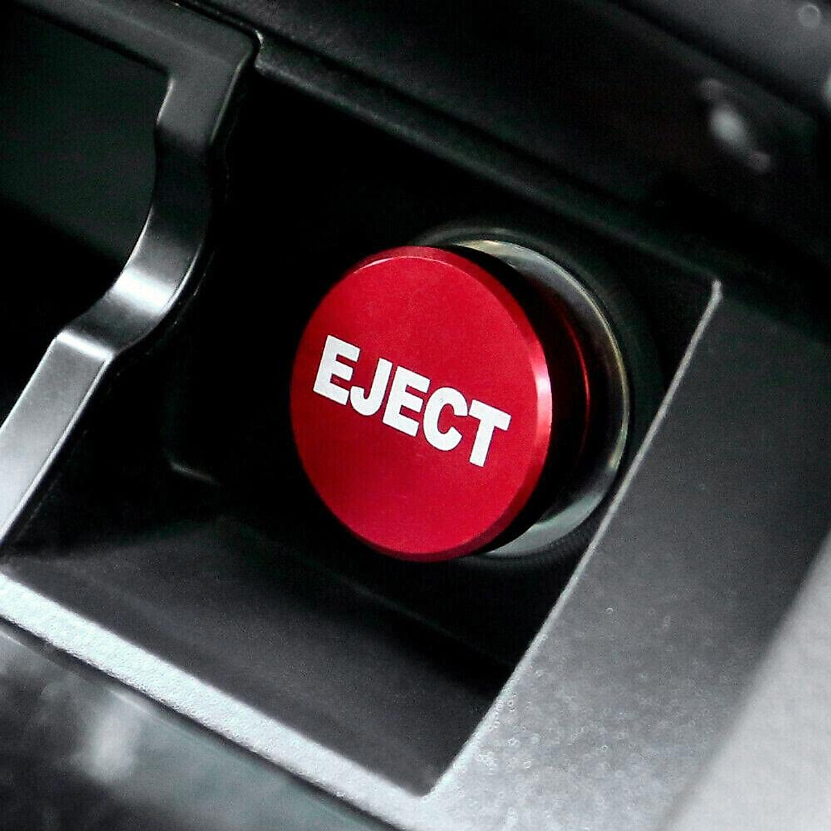 Xotic Tech Eject and FIRE Missile Cigarette Lighter Push Button Plug Replacement Cover, Aluminum Red, Fit Cars Trucks SUVs with 12V Power Source