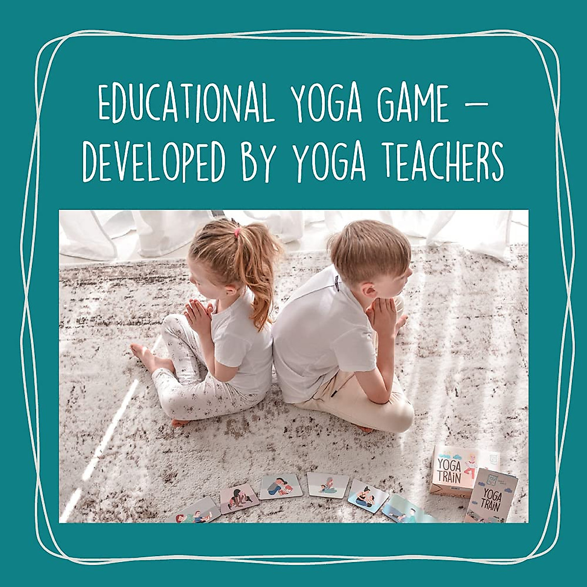YOGi FUN - Yoga Train Game, Mindfulness Cards for Kids and Adults, Fun Game, Family Yoga Game