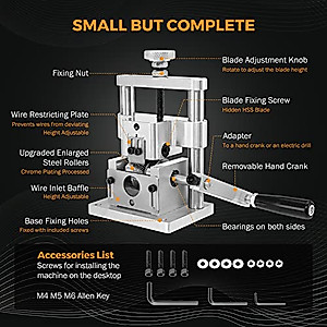 BEAMNOVA Upgraded Mini Drill Powered Hand Crank Wire Stripper Manual Wire Stripping Machine for Scrap Copper Stripping Diameter 2mm-20mm / 0.079-0.787"