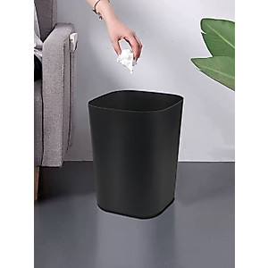Besli 2 Gallon Small Trash Can Garbage Can Wastebasket for Bathroom Bedroom Kitchen Office (Black, 1 Pack)