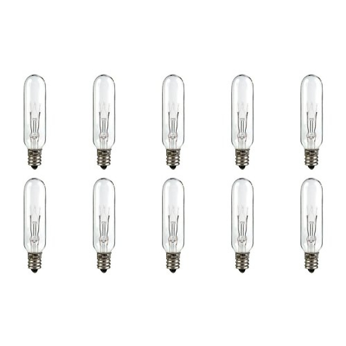 CEC Industries #15T6-130V Bulbs, 130 V, 15 W, E12 Base, T-6 Shape (Box of 10)